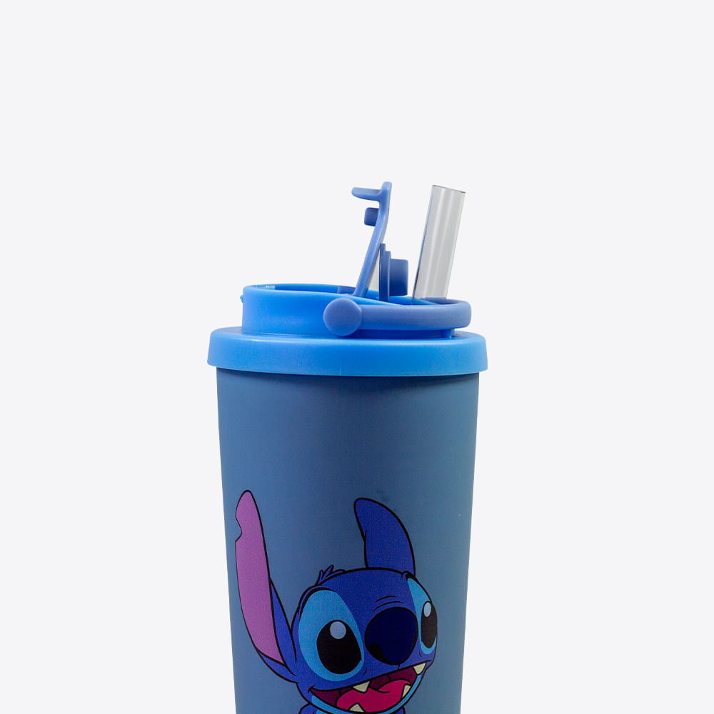 Copo Spring Com Canudo Stitch - Disney