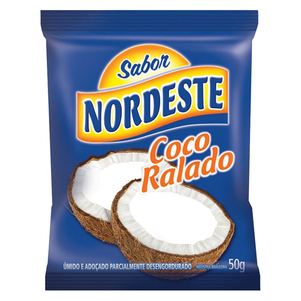 Coco Ralado Úmido e Adoçado 50g - Sabor Nordeste